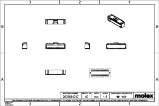 PCB Headers and Receptacles Part - 2035644017 | Molex