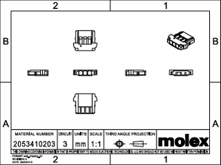 Connector Housings Part - 2053410203 | Molex