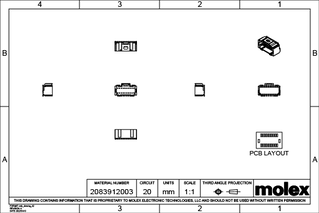 PCB Headers and Receptacles Part - 2083912003 | Molex