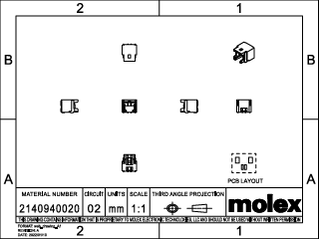 PCB Headers and Receptacles Part - 2140940020 | Molex