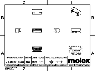 PCB Headers and Receptacles Part - 2140940080 | Molex