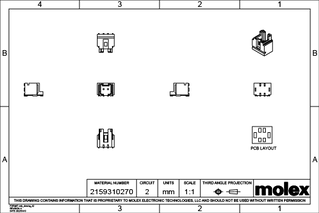 PCB Headers and Receptacles Part - 2159310270 | Molex