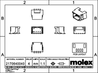 PCB Headers and Receptacles Part - 2170640040 | Molex