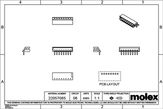 PCB Headers and Receptacles Part - 22057085 | Molex