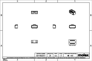PCB Headers and Receptacles Part - 5011902017 | Molex
