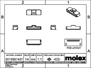 PCB Headers and Receptacles Part - 5015681407 | Molex