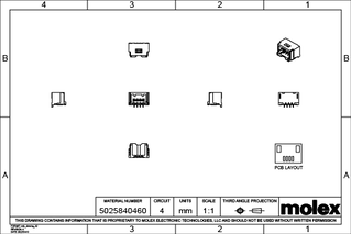 PCB Headers and Receptacles Part - 5025840460 | Molex