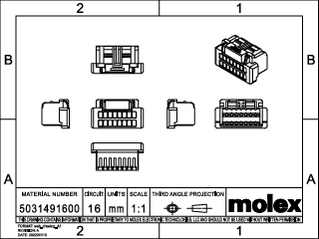 Connector Housings Part - 5031491600 | Molex