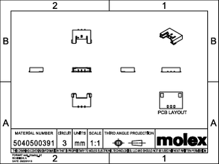 PCB Headers and Receptacles Part - 5040500391 | Molex