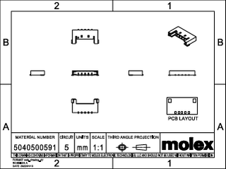 PCB Headers and Receptacles Part - 5040500591 | Molex