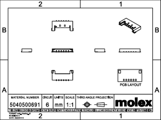 PCB Headers and Receptacles Part - 5040500691 | Molex