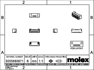 PCB Headers and Receptacles Part - 5055680671 | Molex