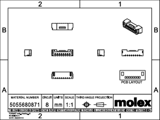PCB Headers and Receptacles Part - 5055680871 | Molex