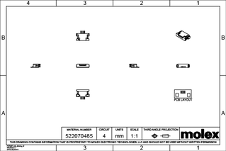 FFC / FPC Connectors Part - 522070485 | Molex