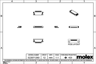 FFC / FPC Connectors Part - 522071260 | Molex