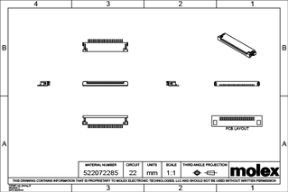 FFC / FPC Connectors Part - 522072285 | Molex
