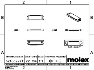FFC / FPC Connectors Part - 524352271 | Molex