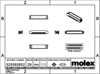 FFC / FPC Connectors Part - 525592652 | Molex