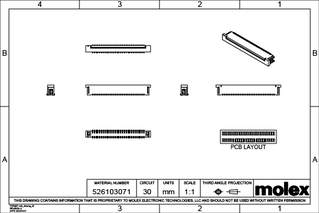 FFC / FPC Connectors Part - 526103071 | Molex
