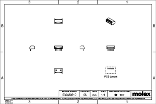 PCB Headers and Receptacles Part - 530480610 | Molex