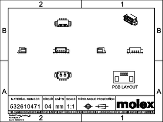 PCB Headers and Receptacles Part - 532610471 | Molex