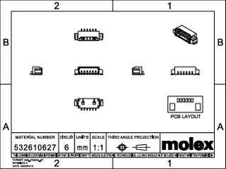 PCB Headers and Receptacles Part - 532610627 | Molex