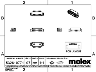 PCB Headers and Receptacles Part - 532610771 | Molex