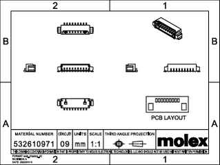 PCB Headers and Receptacles Part - 532610971 | Molex
