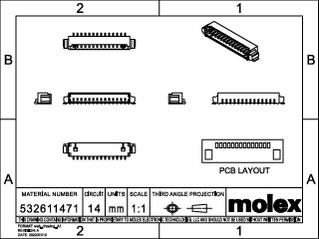 PCB Headers and Receptacles Part - 532611471 | Molex