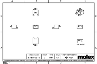 PCB Headers and Receptacles Part - 533750310 | Molex
