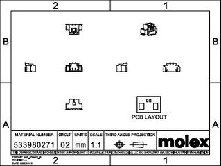 PCB Headers and Receptacles Part - 533980271 | Molex
