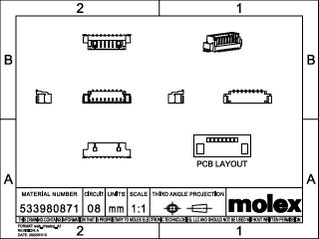 PCB Headers and Receptacles Part - 533980871 | Molex