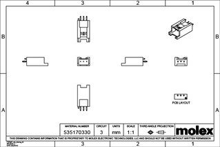 PCB Headers and Receptacles Part - 535170330 | Molex