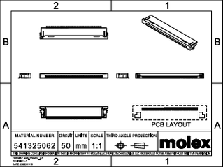 FFC / FPC Connectors Part - 541325062 | Molex