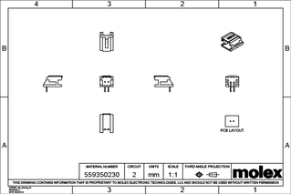 PCB Headers and Receptacles Part - 559350230 | Molex