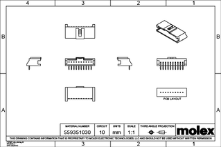 PCB Headers and Receptacles Part - 559351030 | Molex