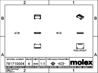PCB Headers and Receptacles Part - 781710004 | Molex