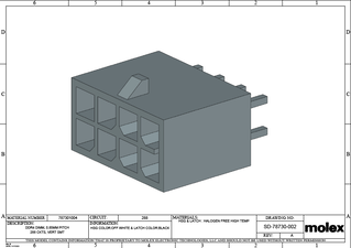 PCB Headers and Receptacles Part - 2068320801 | Molex