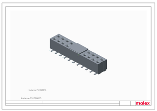 PCB Headers and Receptacles Part - 791098610 | Molex