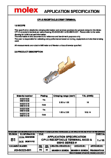 Crimp Terminals Part - 643231039 | Molex