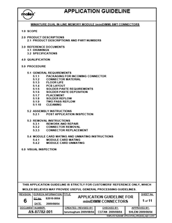 Memory Module Connectors Part - 879180301 | Molex