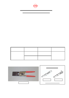 Crimp Presses and Crimp Hand Tools Part - 11260007 | Molex