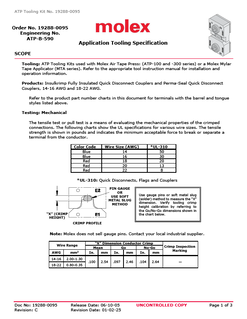 Applicators and Crimp Modules Part - 192880095 | Molex