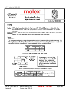 Applicators and Crimp Modules Part - 192880028 | Molex