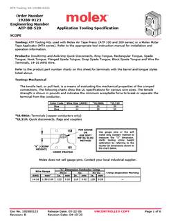 Applicators and Crimp Modules Part - 192880123 | Molex