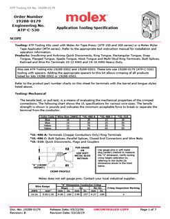 Applicators and Crimp Modules Part - 192880179 | Molex