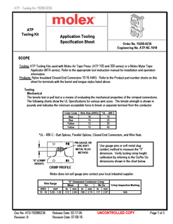 Applicators and Crimp Modules Part - 192880236 | Molex