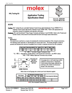 Applicators and Crimp Modules Part - 192900011 | Molex