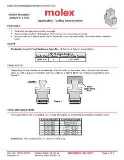 Application Tooling Accessories Part - 2002141390 | Molex