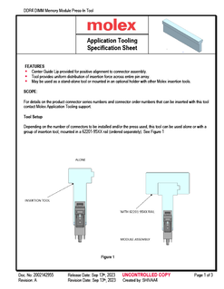 Memory Module Connectors Part - 787311007 | Molex